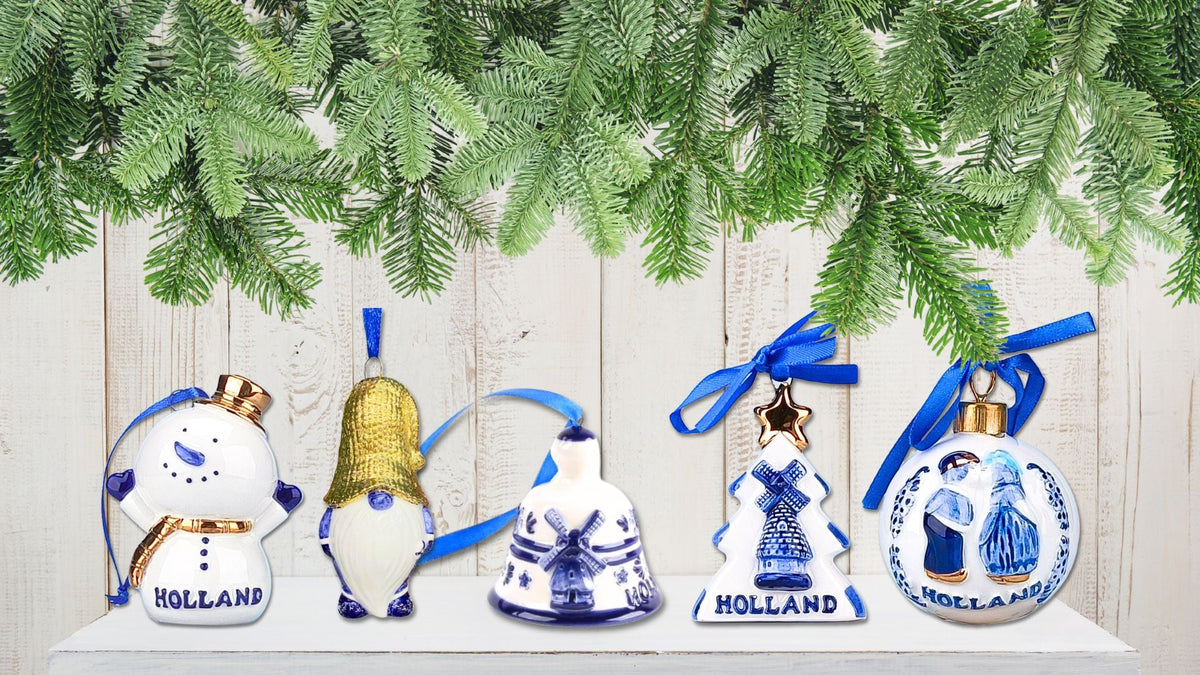 Authentic Dutch Delft Christmas Ornaments | Blue & White Holiday Décor ...
