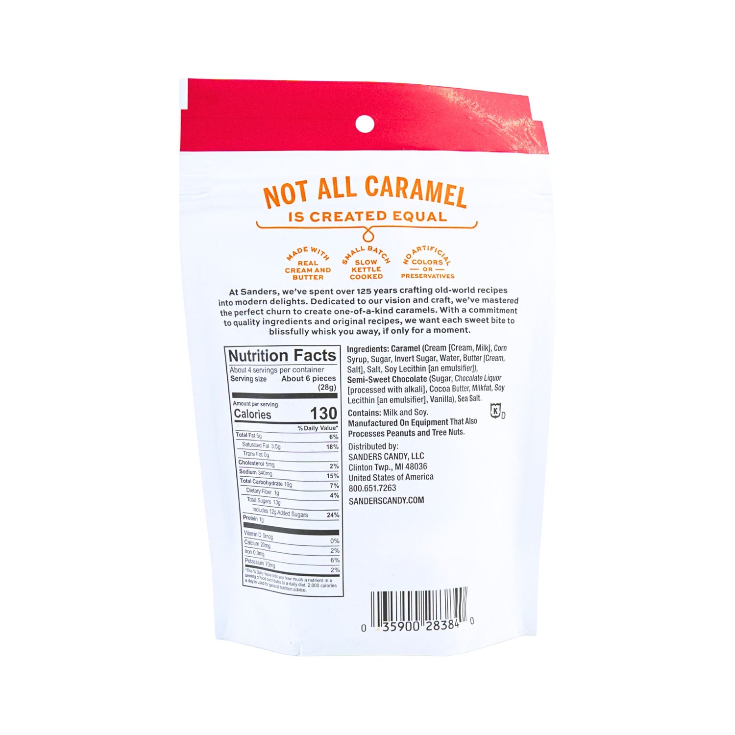 Sanders Dark Chocolate Sea Salt Caramel Mini Bite 3.75oz – Peters ...