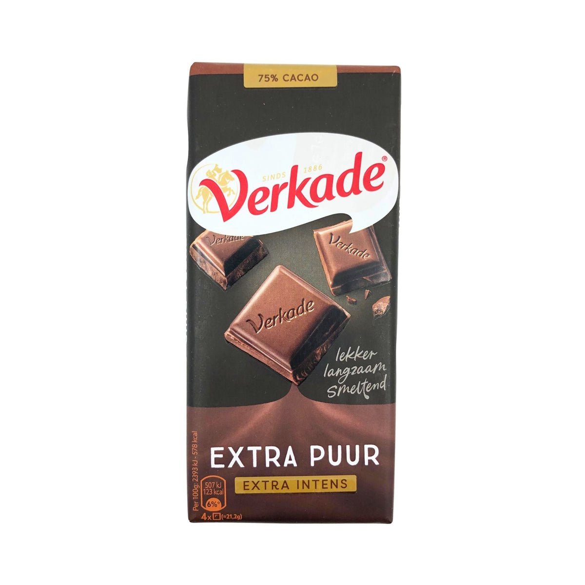Verkade Extra Dark (Puur) Chocolate Bar 3.9 oz – Peters Gourmet Market